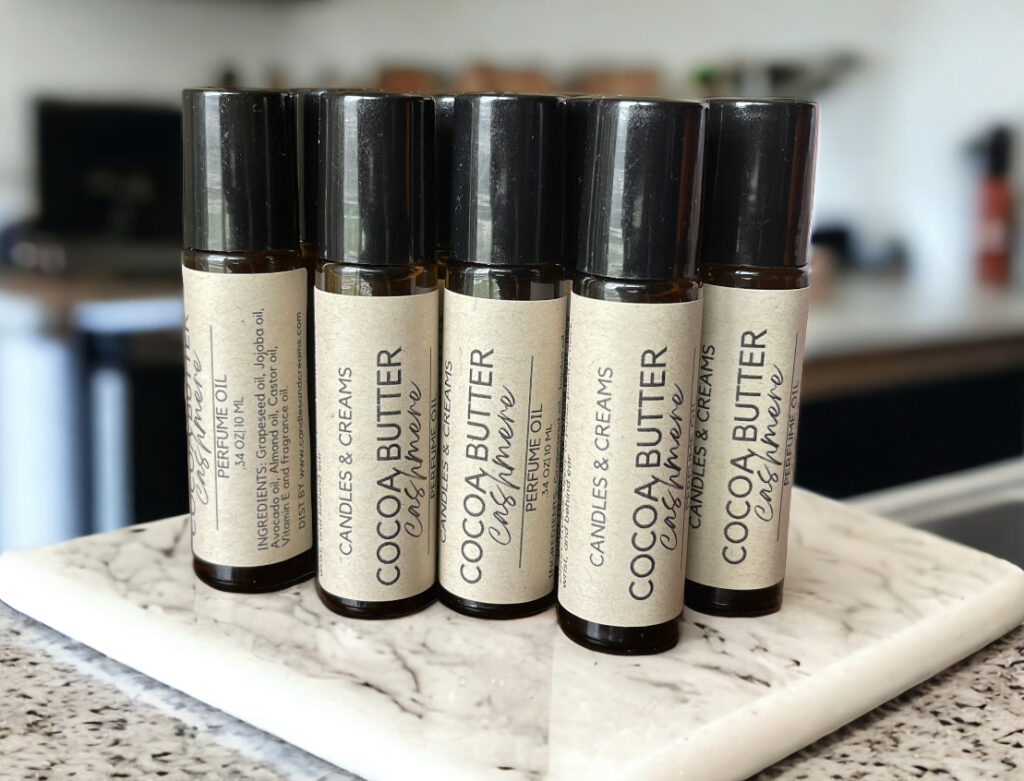 COCOA BUTTER CASHMERE PERFUME OIL - Candles and Creams